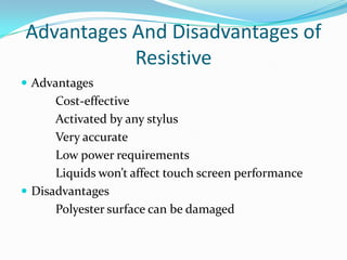 Touch Sreen Technology In Mobiles | PPTX