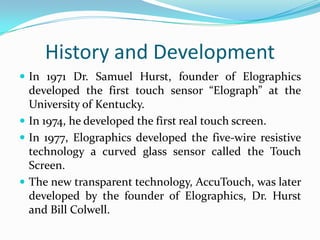 Touch Sreen Technology In Mobiles | PPTX