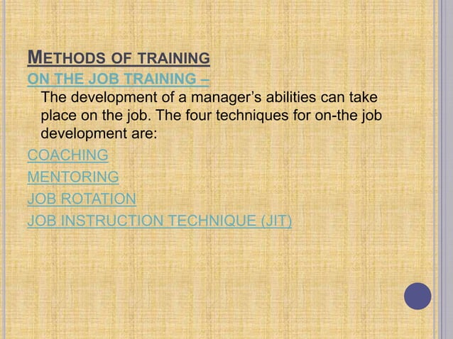 Training & its types | PPTX