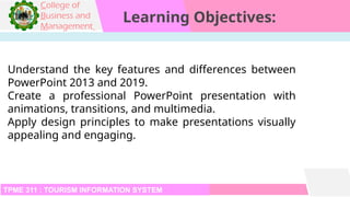 PowerPoint Presentation for Tourism Students | PPTX