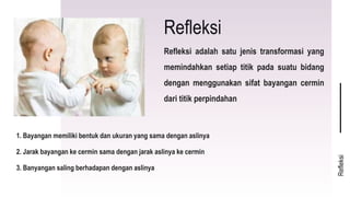 TRANSFORMASI GEOMETRI Pelajaran Matrematika | PPTX