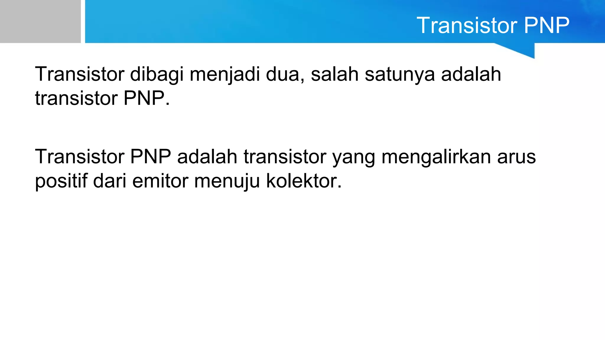 Transistor PNP | PPT