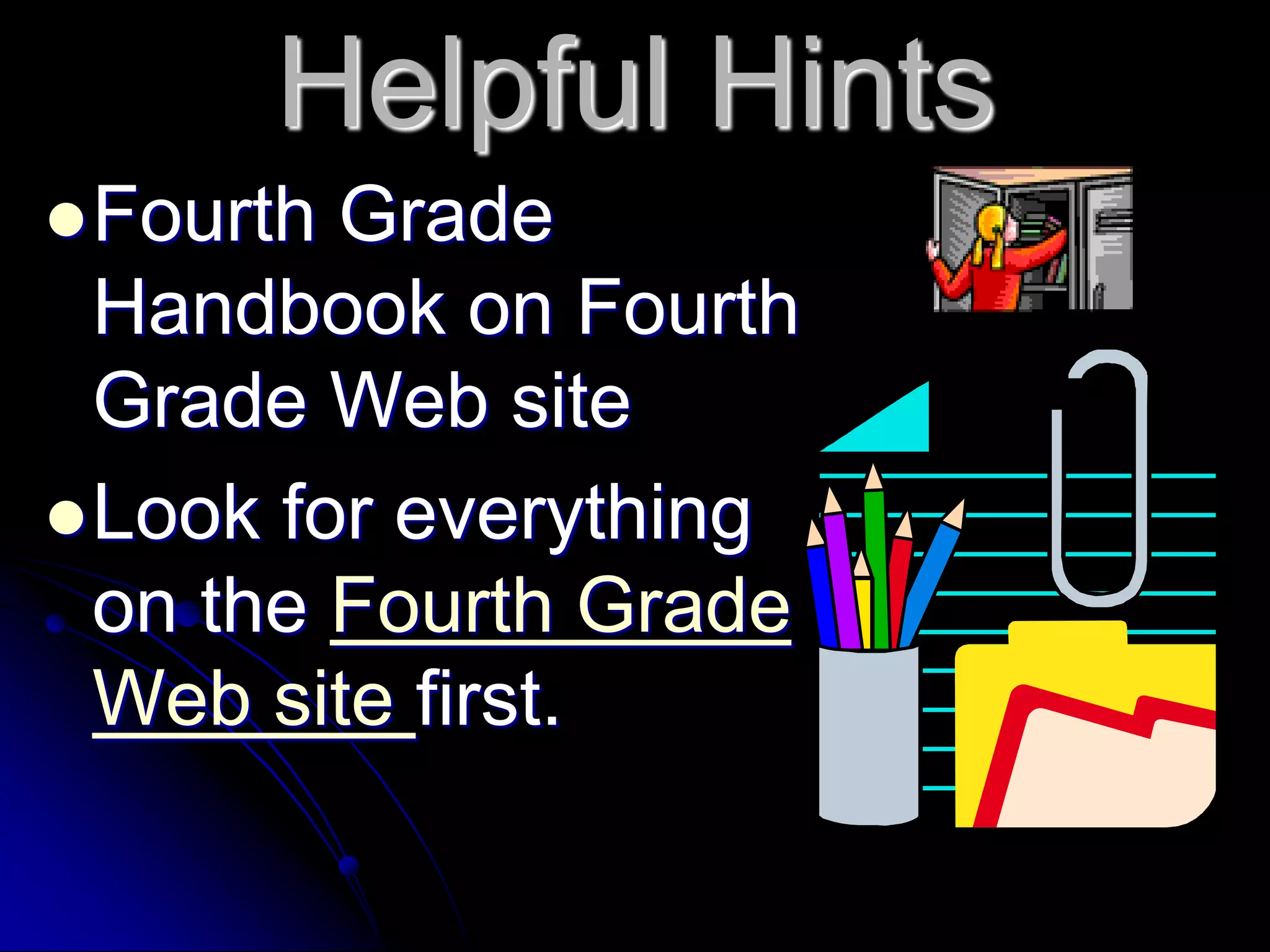 Transition to 4th Grade PowerPoint 2014 | PDF