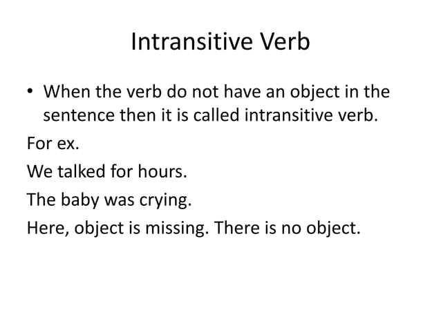 Ppt transitive and intransitive verb | PPT