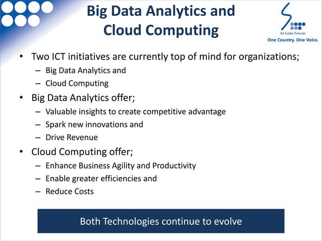 Big Data Solutions on Cloud – The Way Forward by Kiththi Perera SLT | PPT