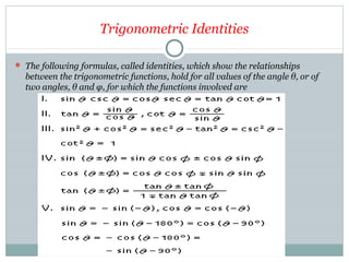 trigonometry and applications | PPT