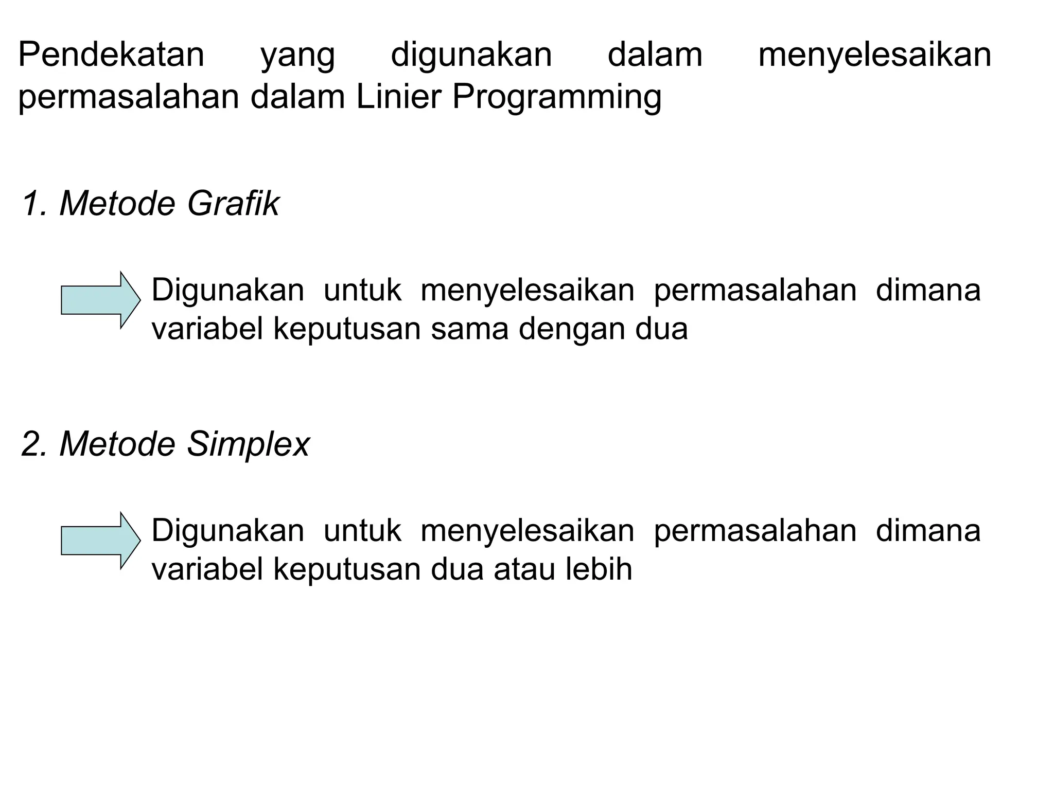 Mata Kuliah Teknik Riset Operasional S1 P | PPTX