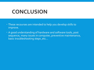 Troubleshooting methods of computer peripherals | PPTX