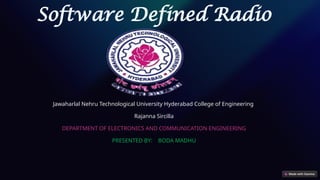 SOFTWARE DEFINED RADIO,DEF, APPLICATIONS, | PPTX