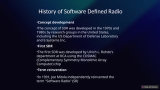 SOFTWARE DEFINED RADIO.DEFINITION,APPLICATIONS | PPTX