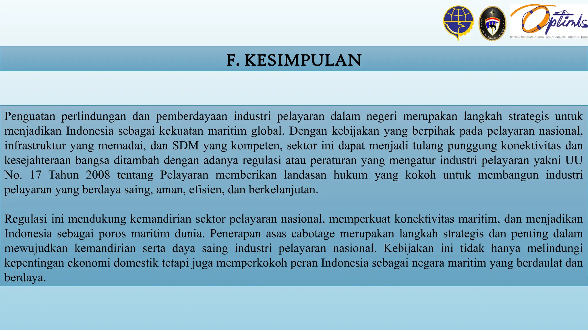 PPT TS JOJO rangkuman pelayaran di indonesia | PPTX