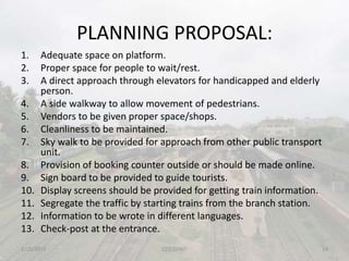 planning of central railway station | PPTX