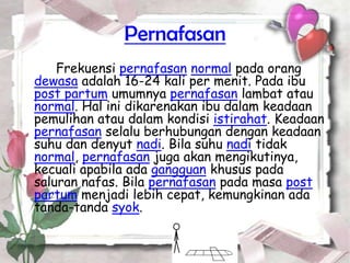 presentasi materi TTV pada ibu nifas | PPTX