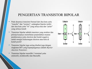 PPT ELEKTRONIKA DASAR KARAKTERISITIK TRANSISTOR BIPOLAR.pptx