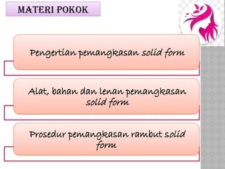 Contoh pemangkasan rambut solid untuk model Rambut | PPTX