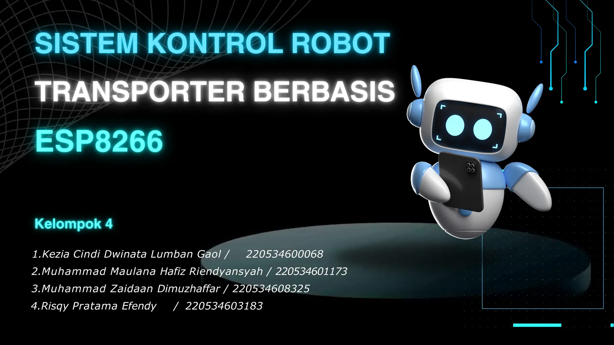 sistem kntrol robot transporter berbasis esp8266 | PPTX