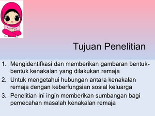 Kenakalan Remaja Dalam Bentuk Sosial | PPT