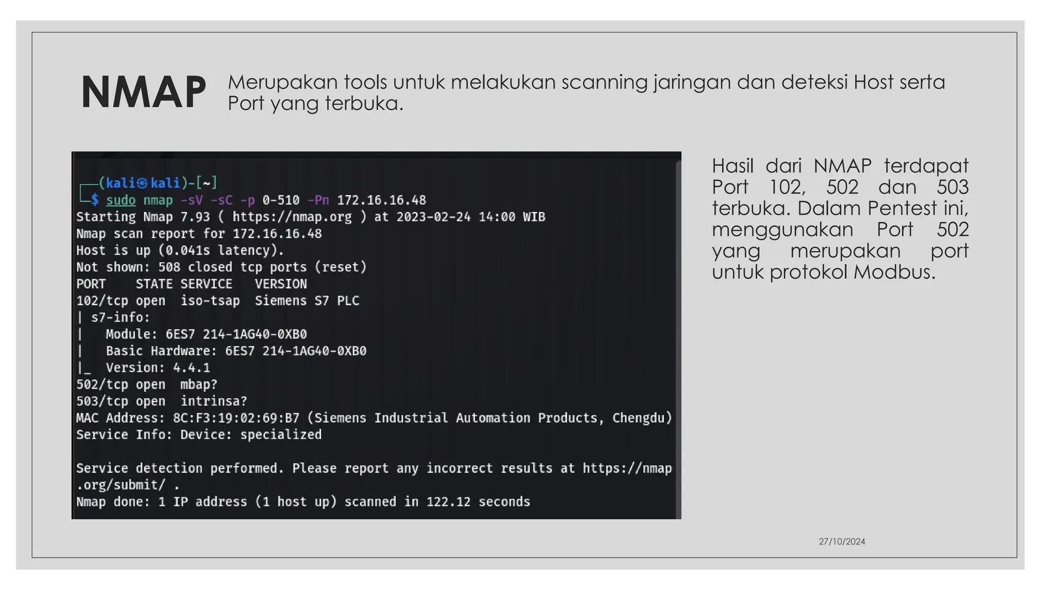 Materi Fungsi Command NMAP pada OS Linux | PPT