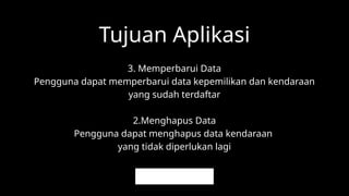 Pemrograman Basis Data Pendaftaran Kendaraanpptx | PPTX