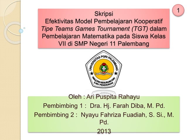PPT SKRIPSI ARI PUSPITA RAHAYU PPS UNSRI 2014 | PPT