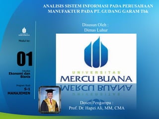 SIM, Dimas Luhur, Prof. dr. ir. Hapzi ali,mm,cma,Analisis dan ...