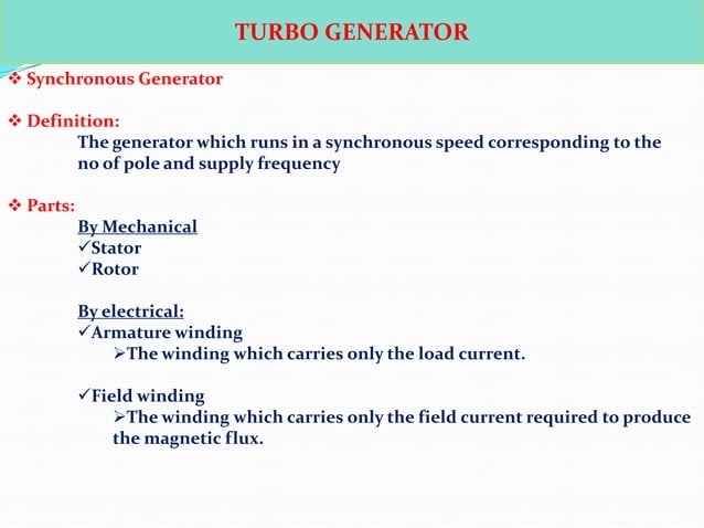 Ppt turbo generator | PPTX