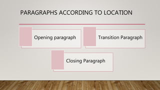 Ppt types of paragraphs | PPTX
