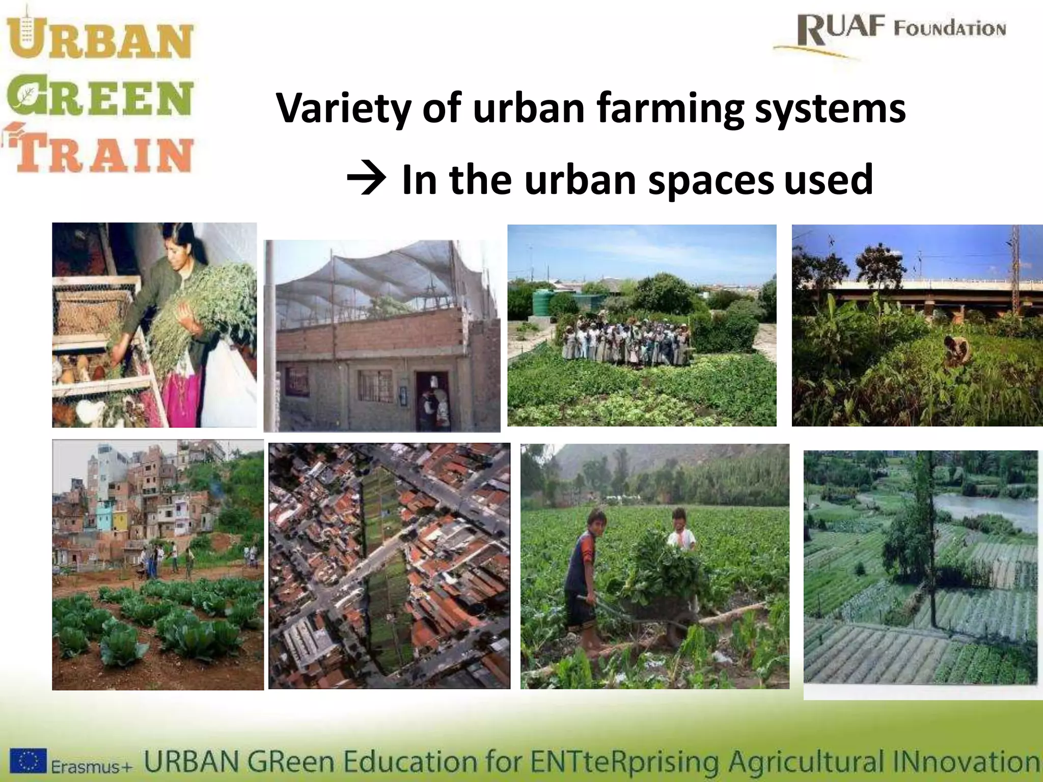 Typology of urban agriculture activities | PPTX