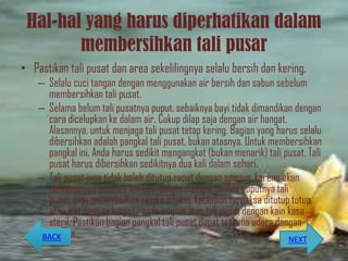 cara merawat tali pusar pada BBL | PPTX