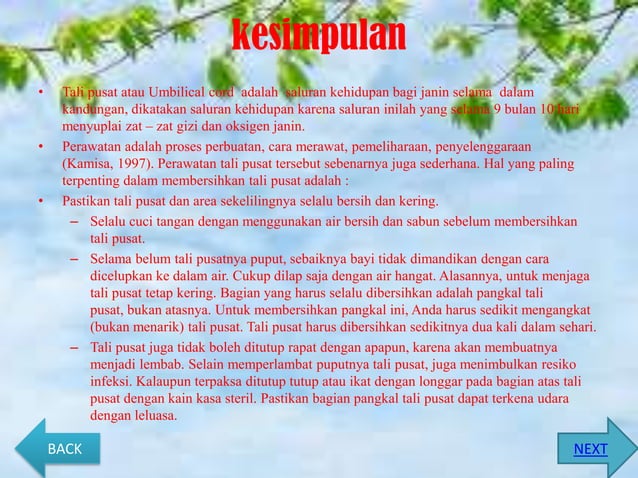 Cara merawat tali pusar pada BBL | PPT