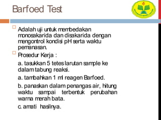 Ppt uji karbohidrat | PPTX
