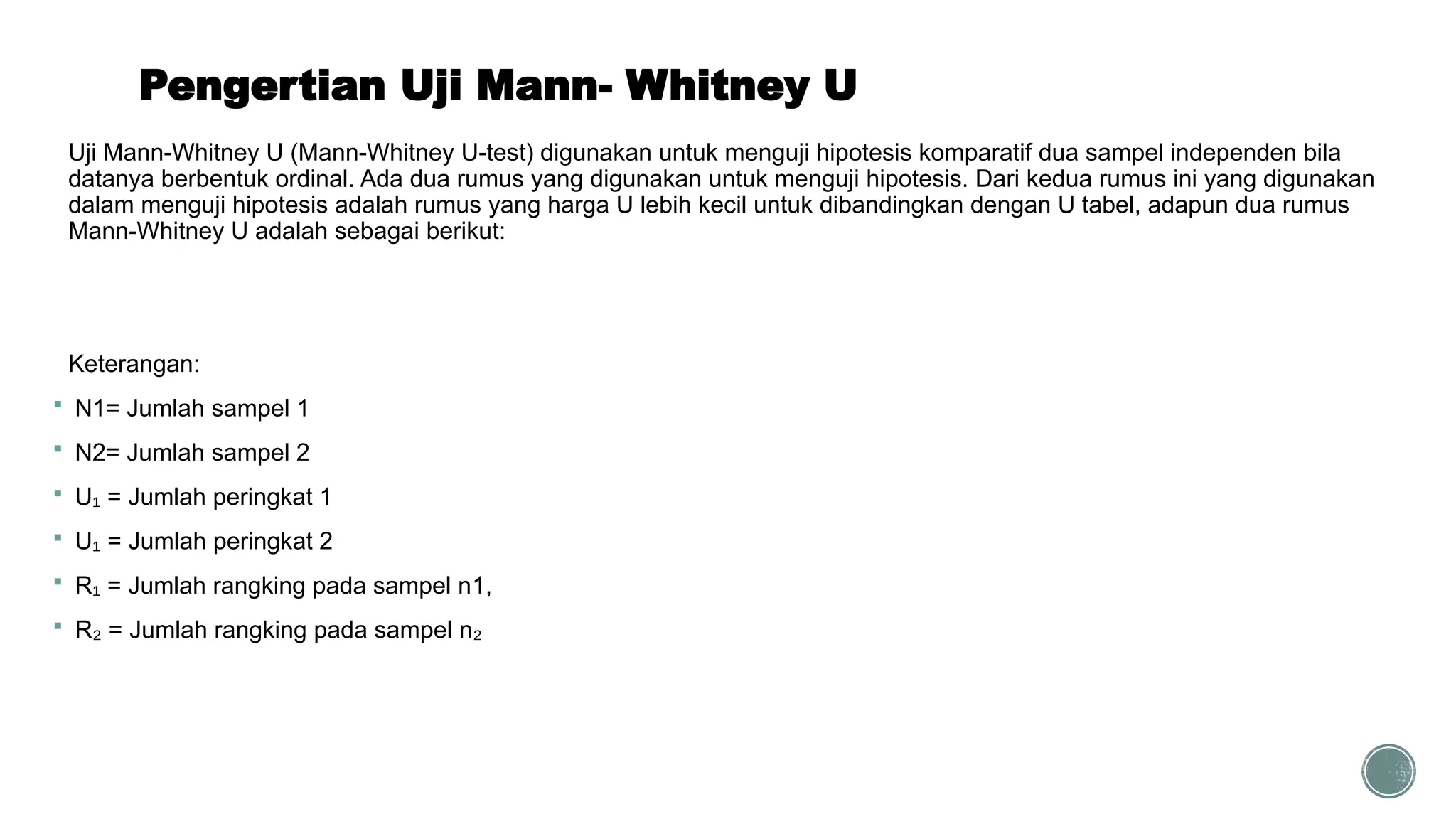 PPT tentang statistik Uji mann Whitney U.pptx