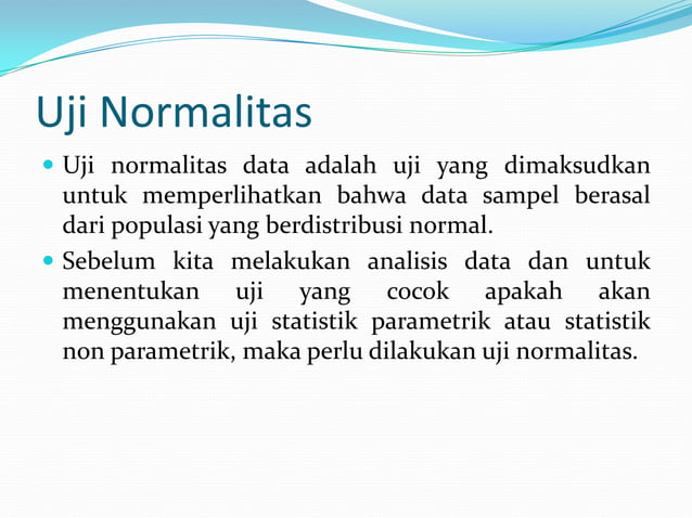 PPT UJI NORMALITAS | PPTX