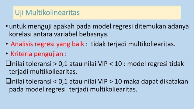 power point uji pra-syarat analisis pptx | PPTX