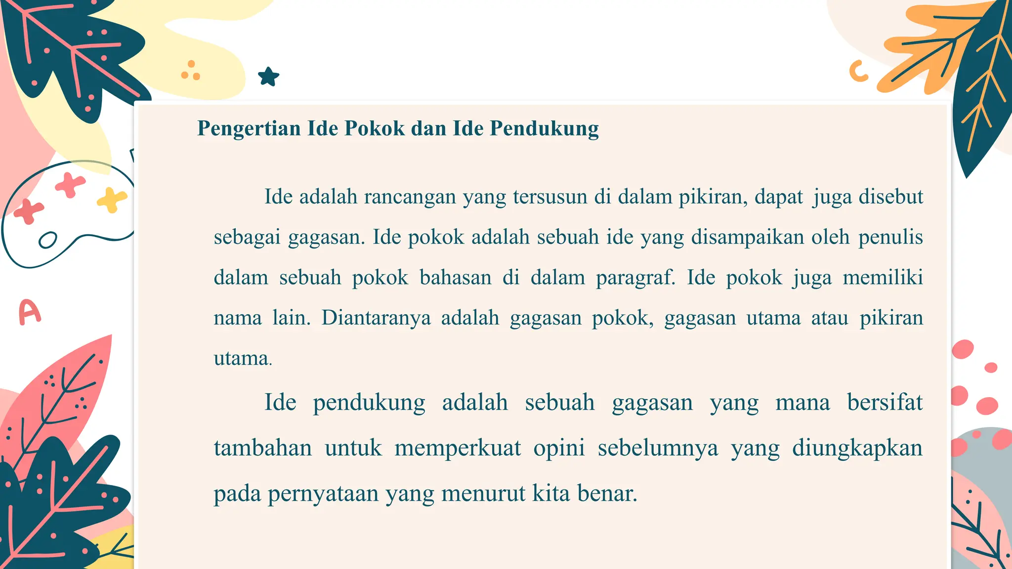 PPT Ujian kinerja Lathifa Arifatma materi ide pokok dan ide pendukung.pptx