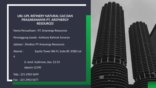 CONTOH DOKUMEN PAPARAN PRESENTASI PENYUSUNAN UKL/UPL | PPTX