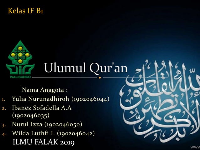 PPT Ulumul Qur'an "Al-Qur'an dan Wahyu" | PPTX