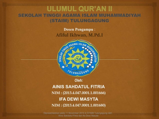 7 Ahruf Al-Quran | PPT