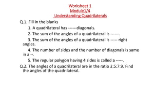 Ppt Understanding Quadrilaterals (Module 1) Class VIII.pptx