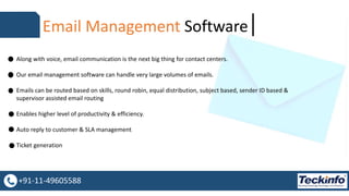 Teckinfo- Call center software solutions | Complete inbound and outbound solution | PPT