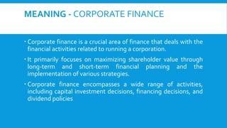 Corporate Finance - Unit 1 - Introduction | PDF