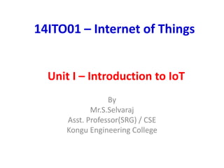 Introduction to IoT | PPTX
