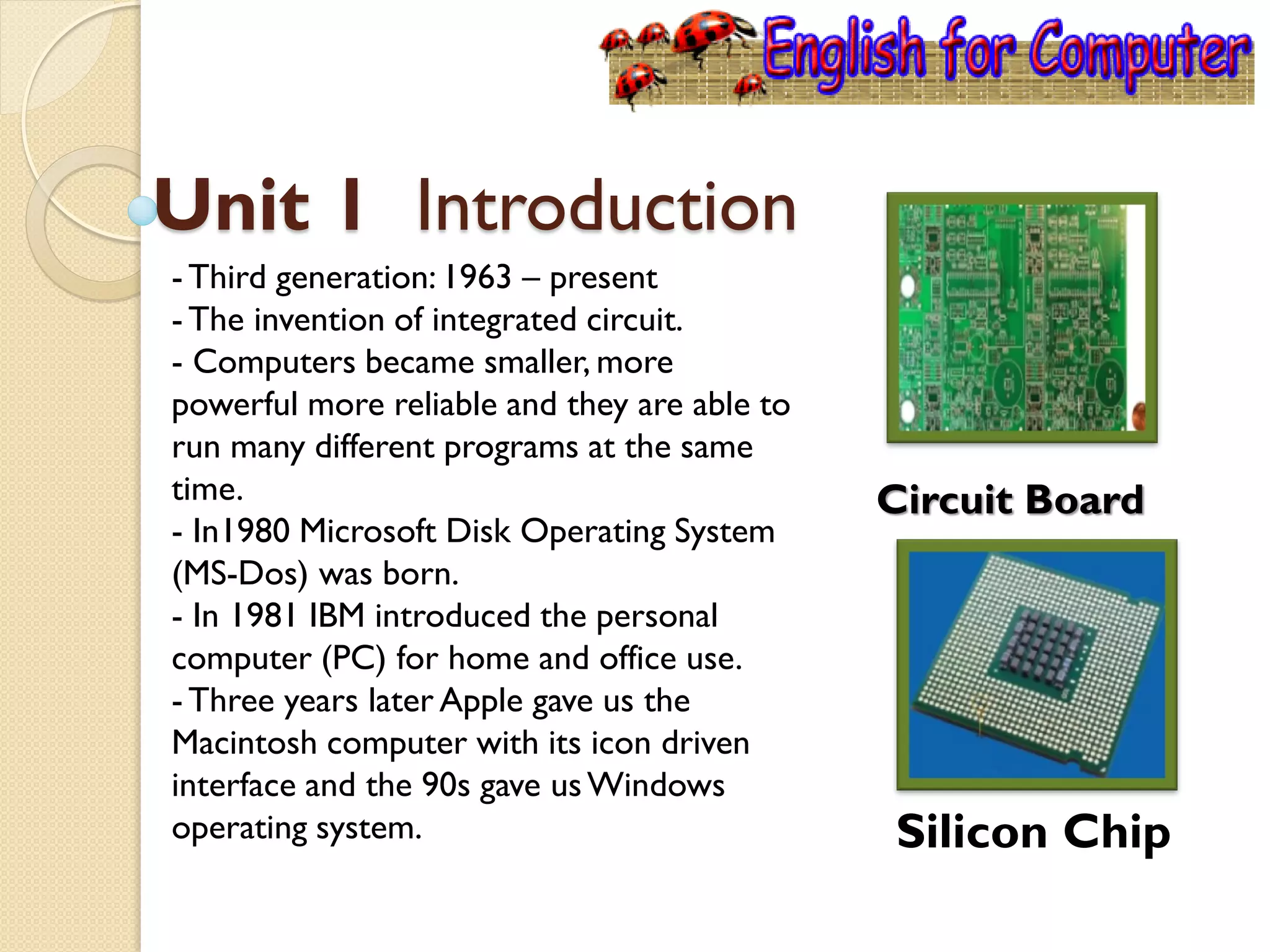 English for Computer Unit 1 Introduction | PDF