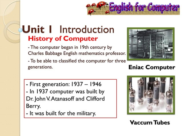 English for Computer Unit 1 Introduction | PDF | Operating Systems | Computer Software and ...