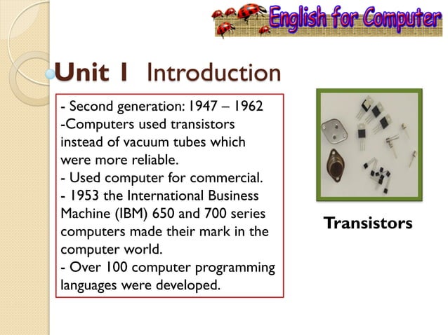 English for Computer Unit 1 Introduction | PDF | Operating Systems | Computer Software and ...