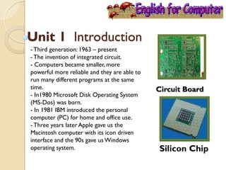 English for Computer Unit 1 Introduction | PDF