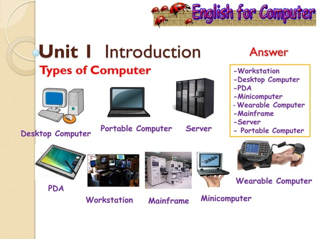 English for Computer Unit 1 Introduction | PDF | Operating Systems | Computer Software and ...