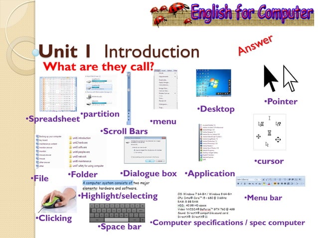 English for Computer Unit 1 Introduction | PDF | Operating Systems | Computer Software and ...