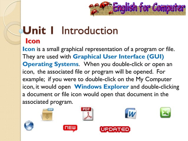 English for Computer Unit 1 Introduction | PDF | Operating Systems | Computer Software and ...