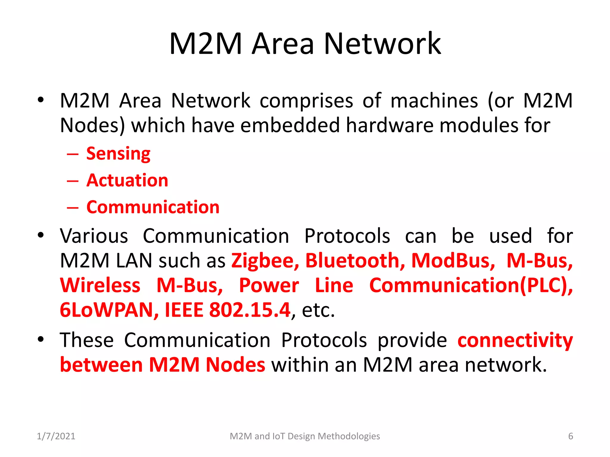 M2M and IoT Design Methodologies | PPTX